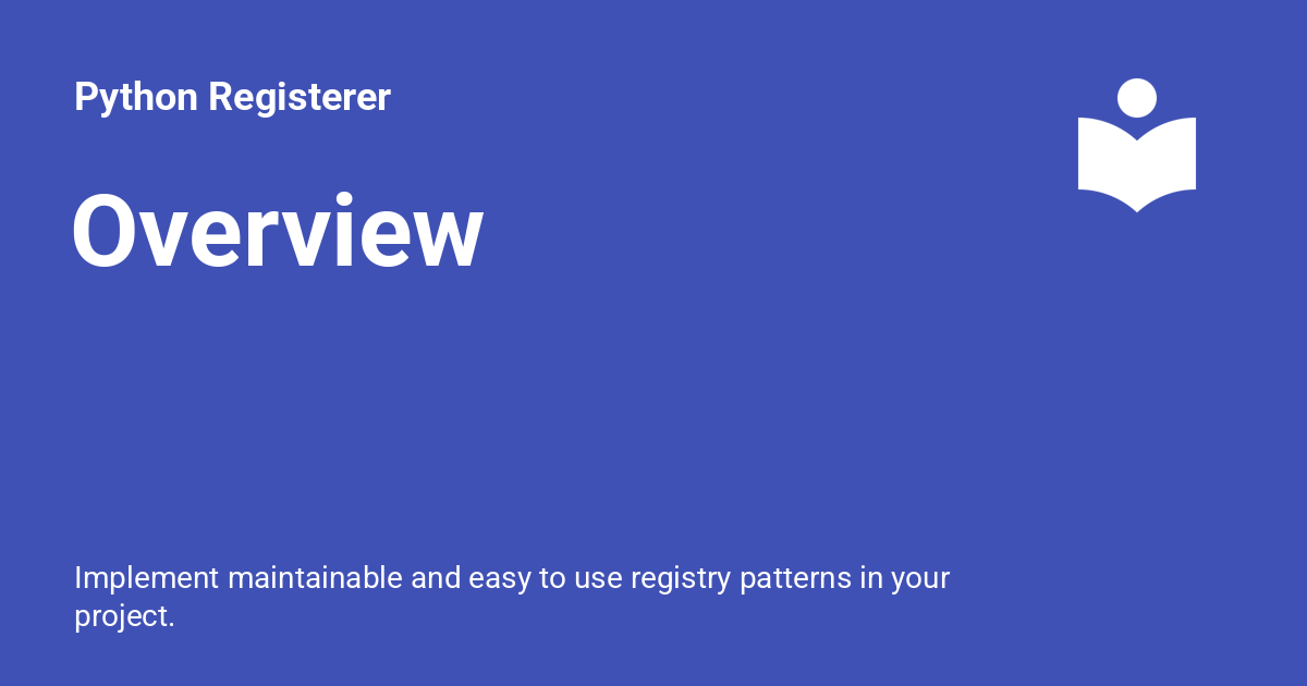 Python Registerer Python Registerer